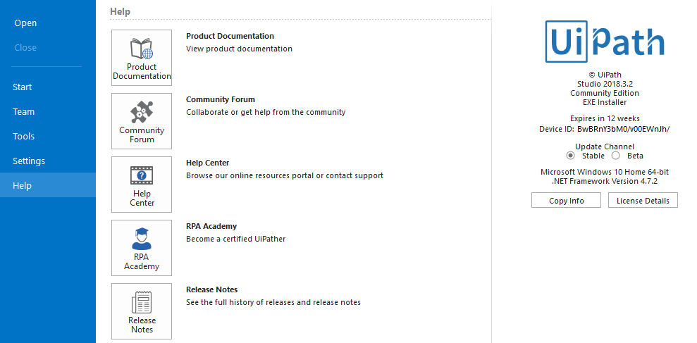 Getting started - How to create projects in UiPath - Testing Tools